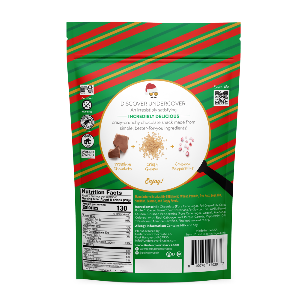 Milk Chocolate + Peppermint Mini Crisps7 Count- 3oz Bags - Undercover ...